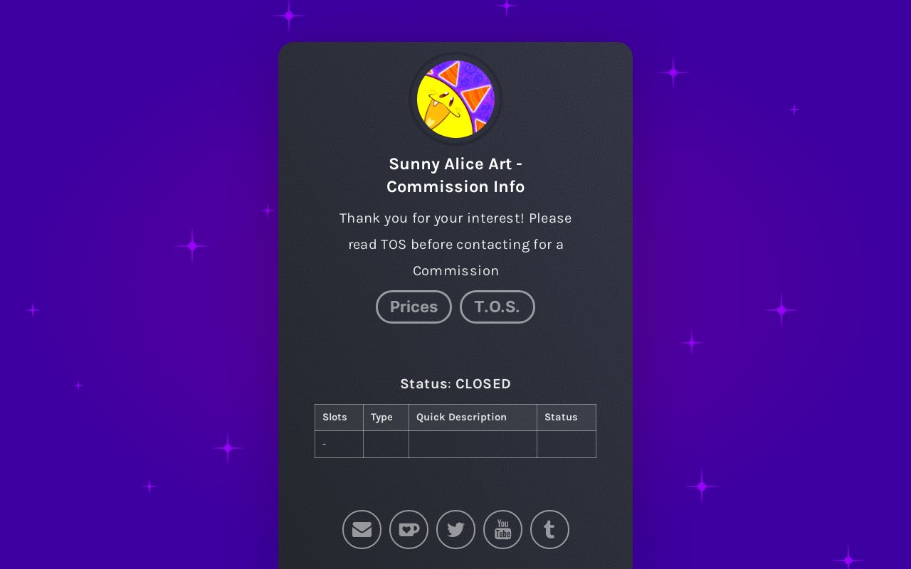 Alice Commission Info